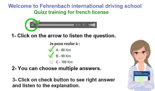 Free online french driving test